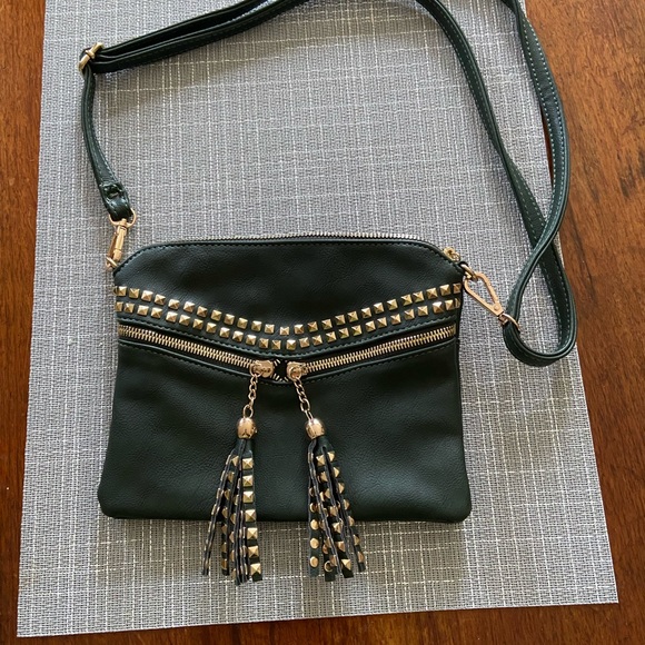 MMS Design Studio | Bags | Crossbody Purse Mms Brand Dark Green | Poshmark